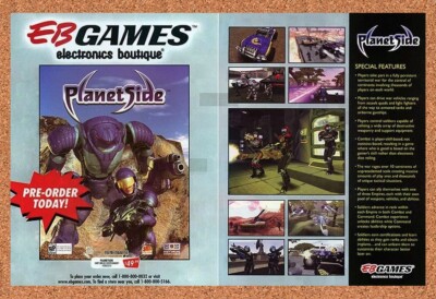PlanetSide PC EB Games Original 2004 Ad - Pre-Order Video Game Promo | eBay