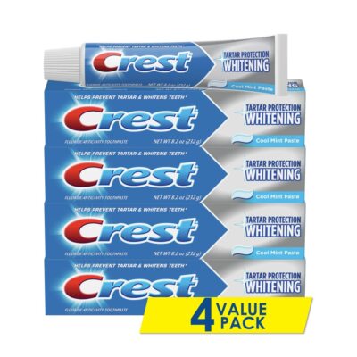 Crest Tartar Protection Whitening Toothpaste Cool Mint 8.2oz Pack of 4 ...