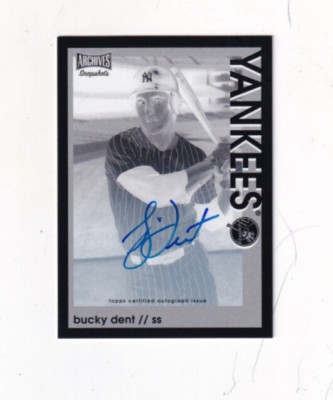 2022 BUCKY DENT TOPPS ARCHIVES SNAPSHOTS AUTOGRAPH 035/100 NEW YORK ...