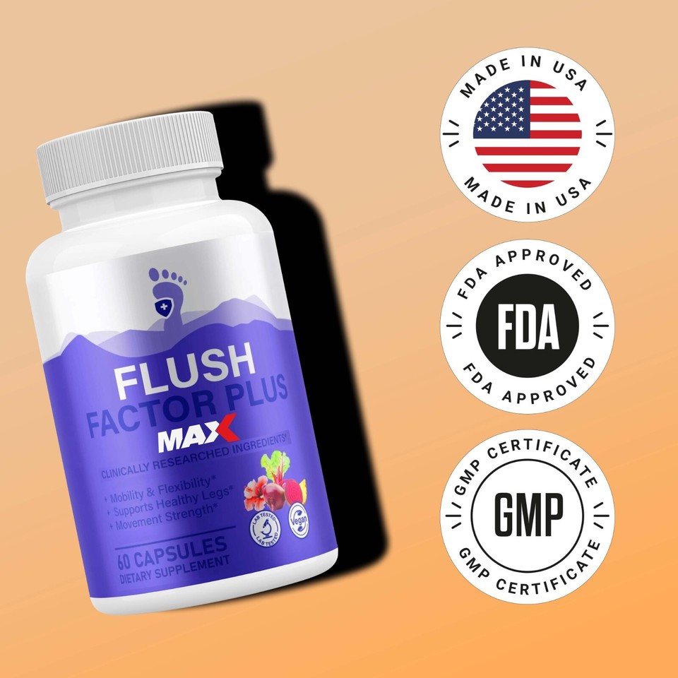 Flush Factor Plus MAX Supplement for Mobility & Gut Support (60 ...