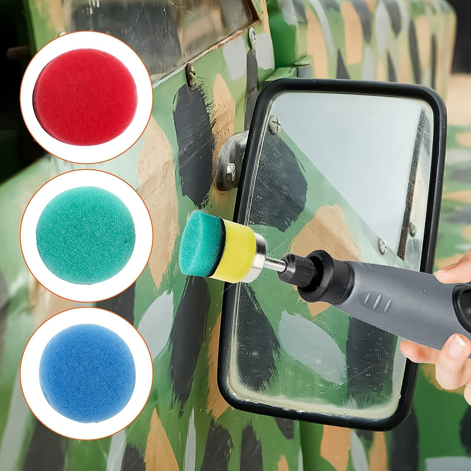 Mini Sponge Polishing Pads Buffing Waxing Kit Set For Car Polisher ...