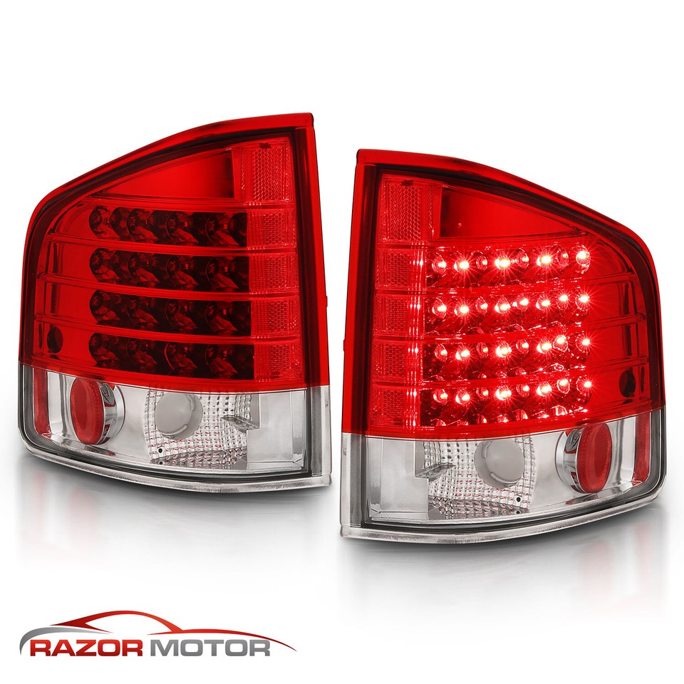 For Chevrolet 1994-2004 S10/GMC Sonoma/Isuzu Hombre LED Red Clear Tail ...