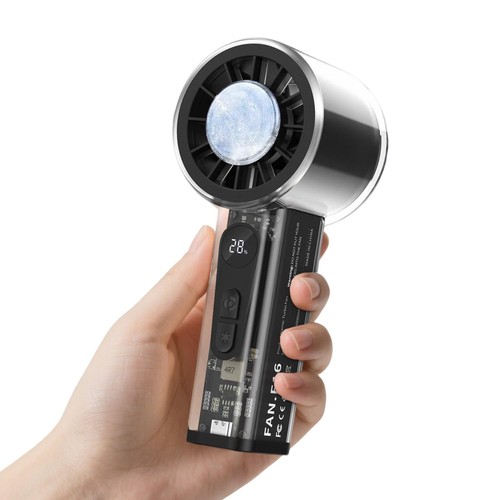 Portable Handle Fan with Air Turbo,6800mAh Battery Rechargeable Speed(1 ...