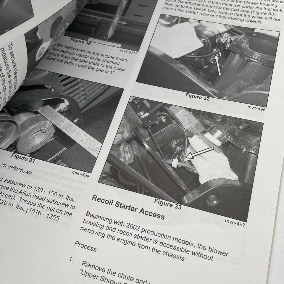Toro Snow Commander Blower Service Shop Repair Manual Book 492-4739 OEM ...
