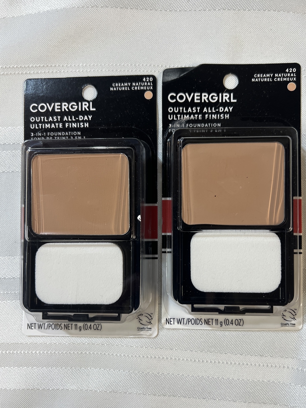 2 Covergirl Ultimate Finish Liquid Powder Makeup Foundation 420 Creamy ...