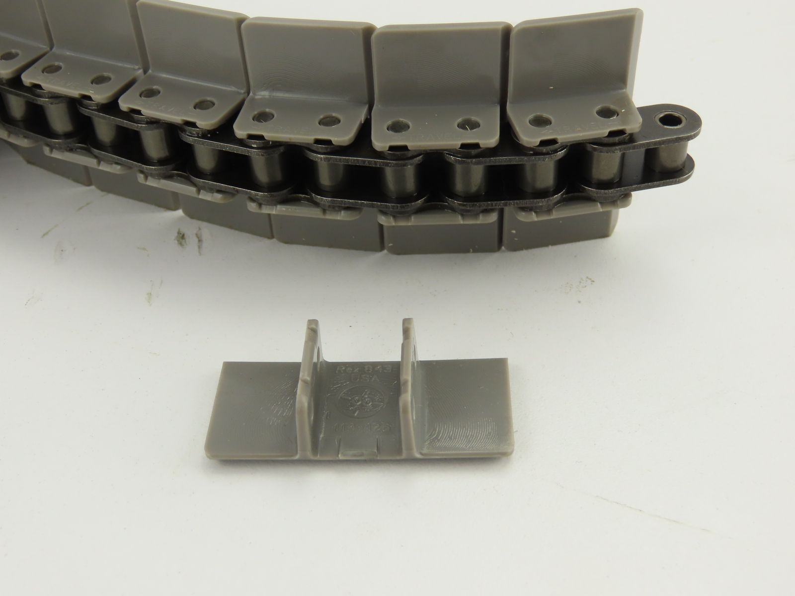 Rex Rexnord 698210821371 LF843K2 Table Top Platetop Chain 2in wide 10ft ...
