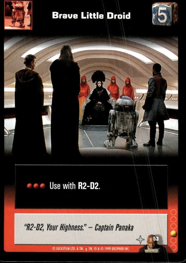BRAVE LITTLE DROID 1999 Star Wars Collectible Card Game #53 BUY ANY 2 ...