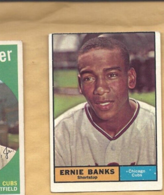 1961 Topps baseball card #350 Ernie Banks Chicago Cubs VGEX OC | eBay