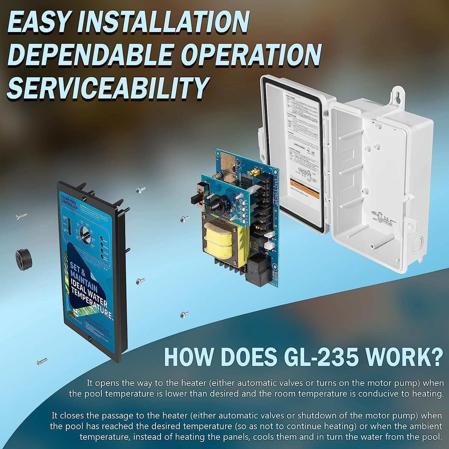 GL-235 Pool Spa Solar Temperature Controller for Hayward/Goldline Aqua ...