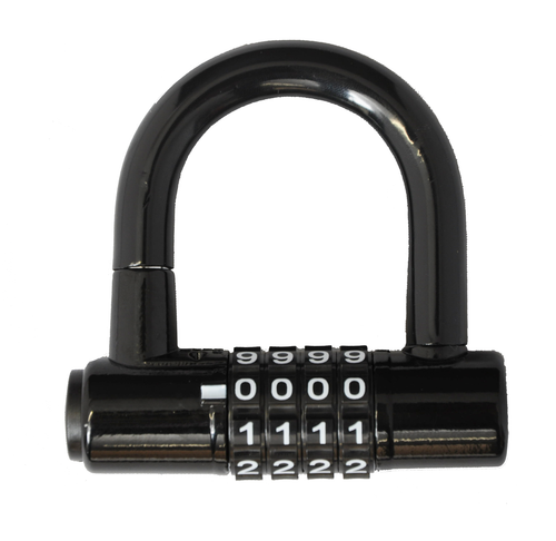Mini Padlock 4 Digit Shackle D-Lock Combination Shed Bikes Scooter ...