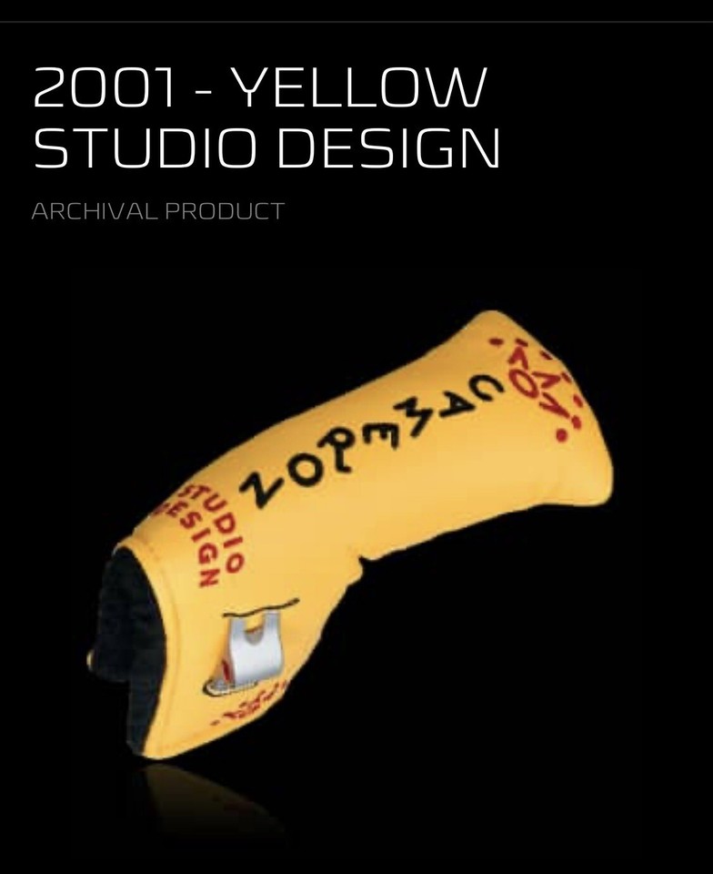SIGNED Scotty Cameron,2001 Yellow Studio Design Headcover W/Pivot Tool ...