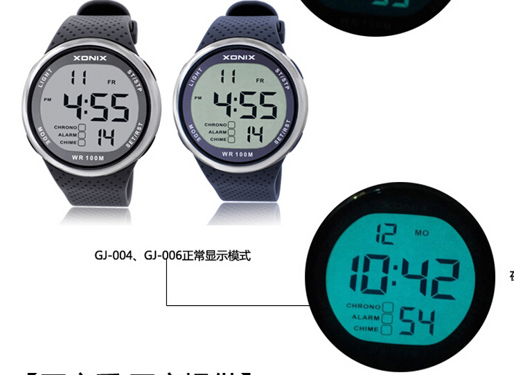 Xonix Men Sports Watches Digital Waterproof 100m Led Light Xonix