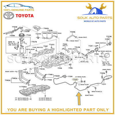 77035-0K010 Genuine Toyota CABLE SUB-ASSY, FUEL LID LOCK CONTROL ...