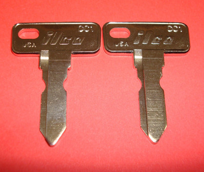 🔑 LOT OF 2 Original Ilco CC1 Club Cart or Golf Cart Key Blank #CC1 (2 ...