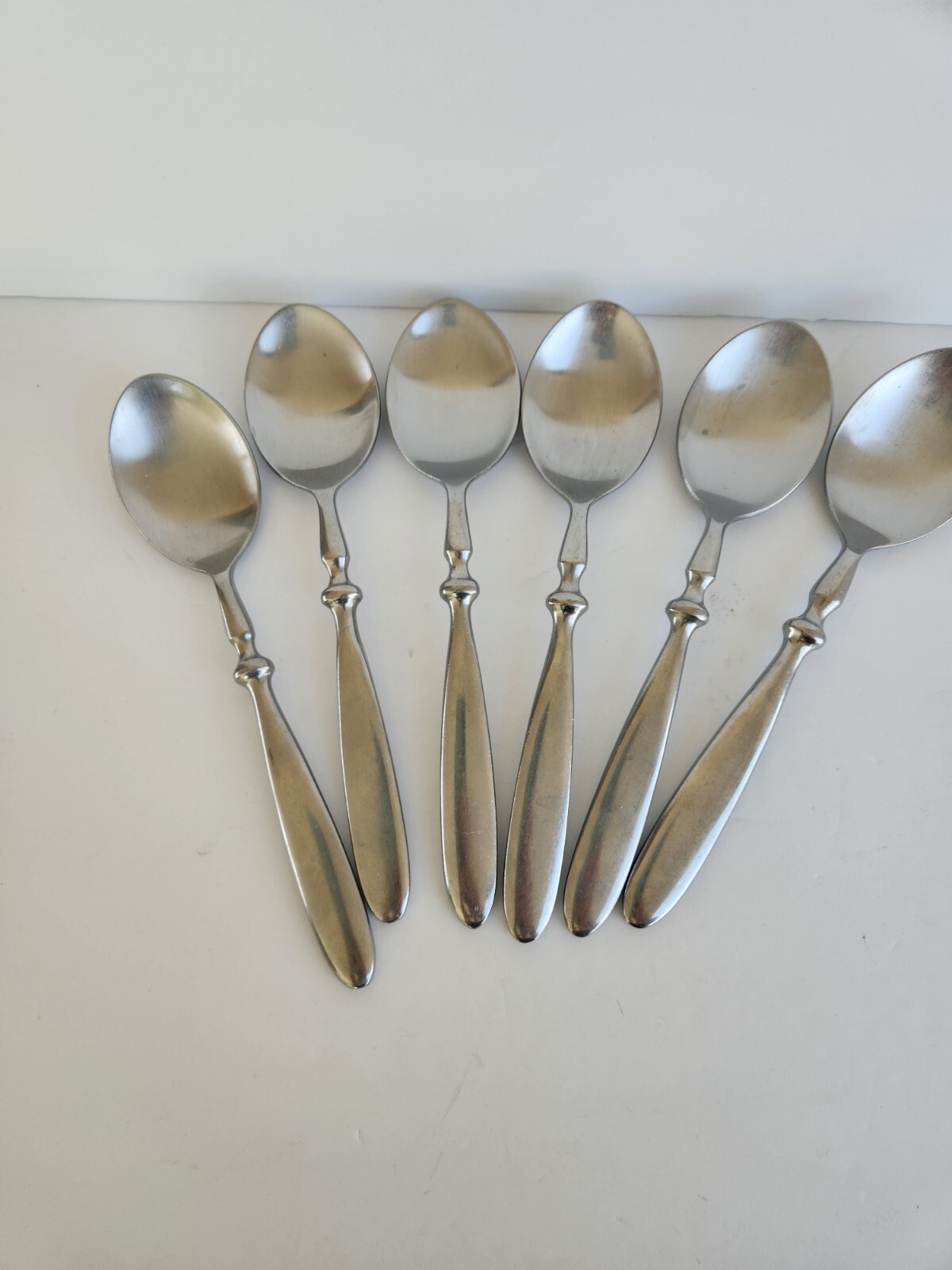 Set of 6 Hampton Silversmiths BISTRO Stainless Dinner Soup Spoon satin ...