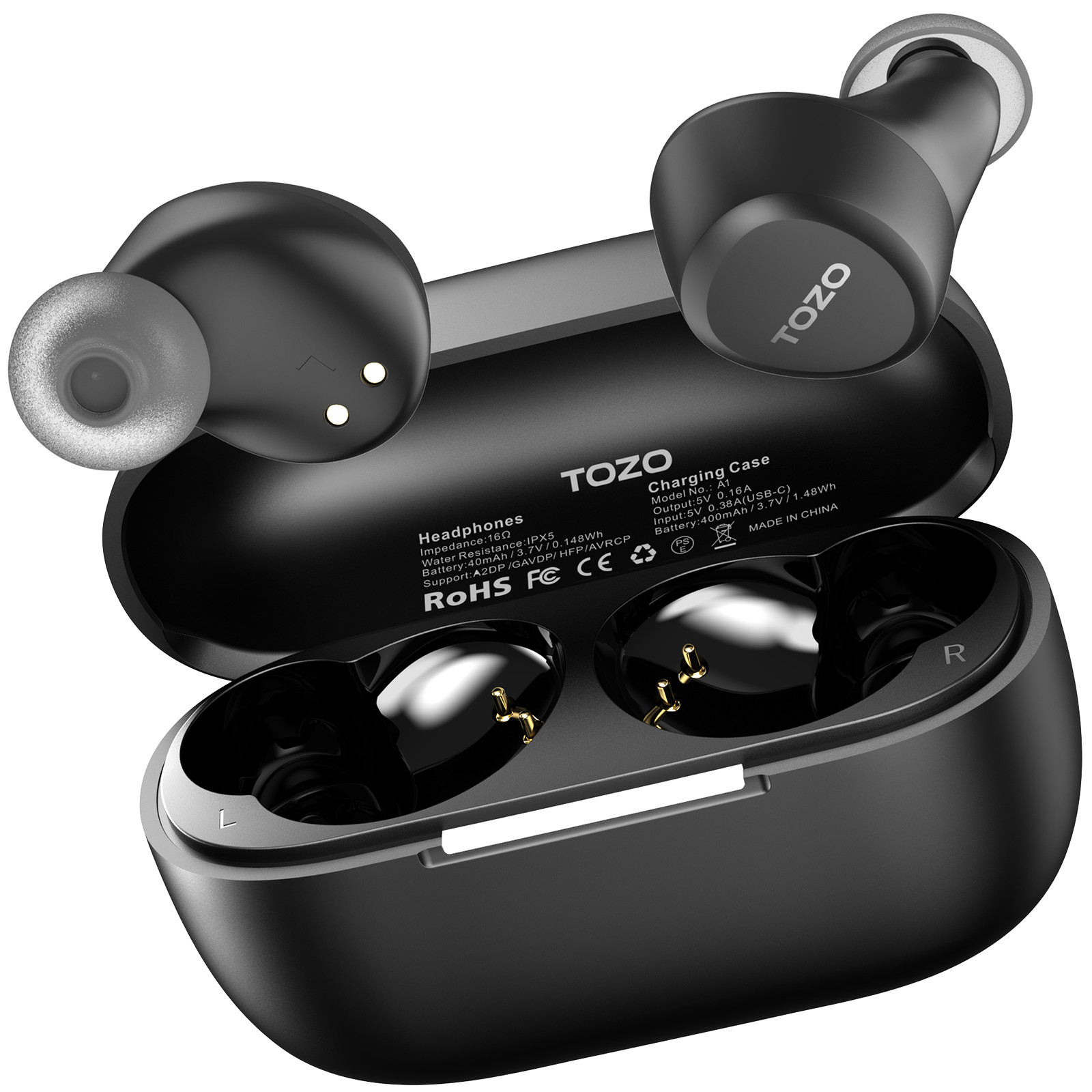TOZO A1-S Wireless Earbuds Bluetooth 5.3 Immersive Premium Sound Headphones
