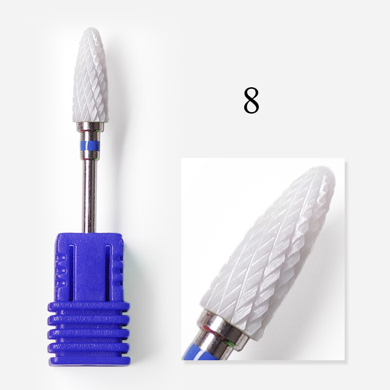 Electric Rotary File Drill Bits Head Manicure Ceramic Carbide Nail Art ...