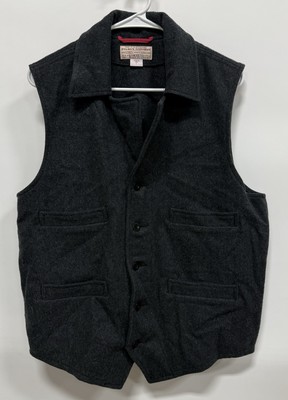 Filson Mackinaw Wool Western Vest Charcoal Outdoors USA Men’s L Style ...