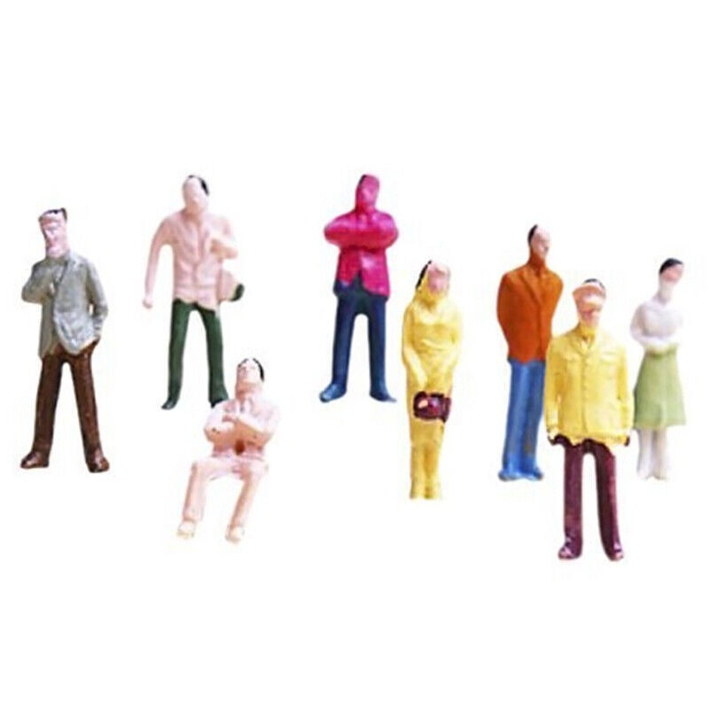 100X Scale 1:150 Mixed Painted Model Train Street Passenger ₪ Fig ...