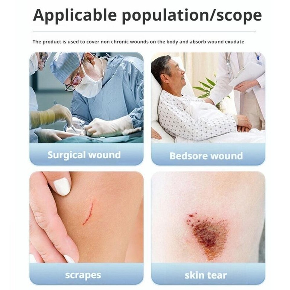 Border Silicone Foam Dressing Anti Bedsore Pressure C e-1-5P Patch ...