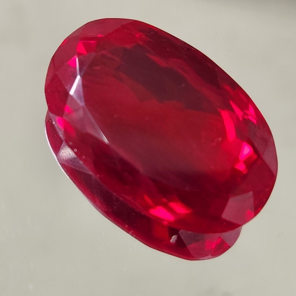 74.35 Ct Heated CERTIFIED Red Ruby Stunning Shape Oval Loose Gemstone ...