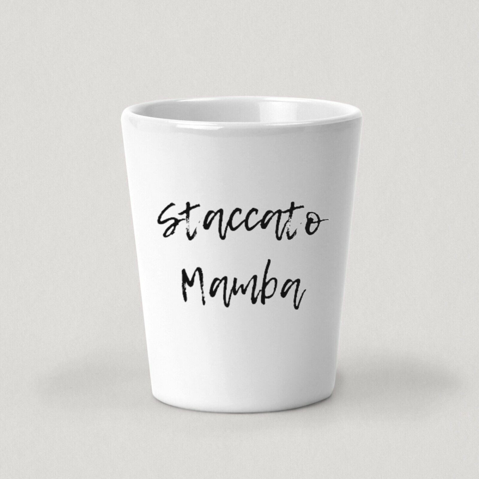 Staccato Mamba Shot Glass - 1.5oz White Ceramic Shot Glass - Bones TV ...