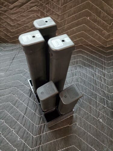 10 SLOT GLOCK 17 19 MAG HOLDER MAGAZINE STORAGE 9mm 40 cal RACK SAFE ...