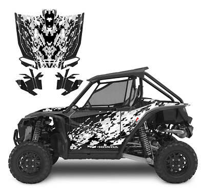 Honda Talon 1000R X custom graphics decal kit 24 mil thick Black Metal ...