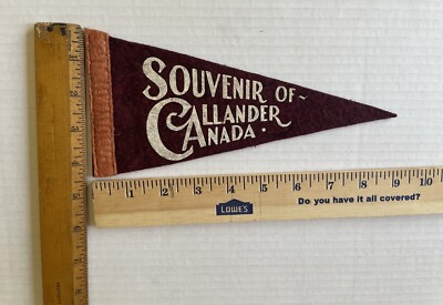 Vintage 1940s Callander CANADA Souvenir 9" Felt Pennant | eBay