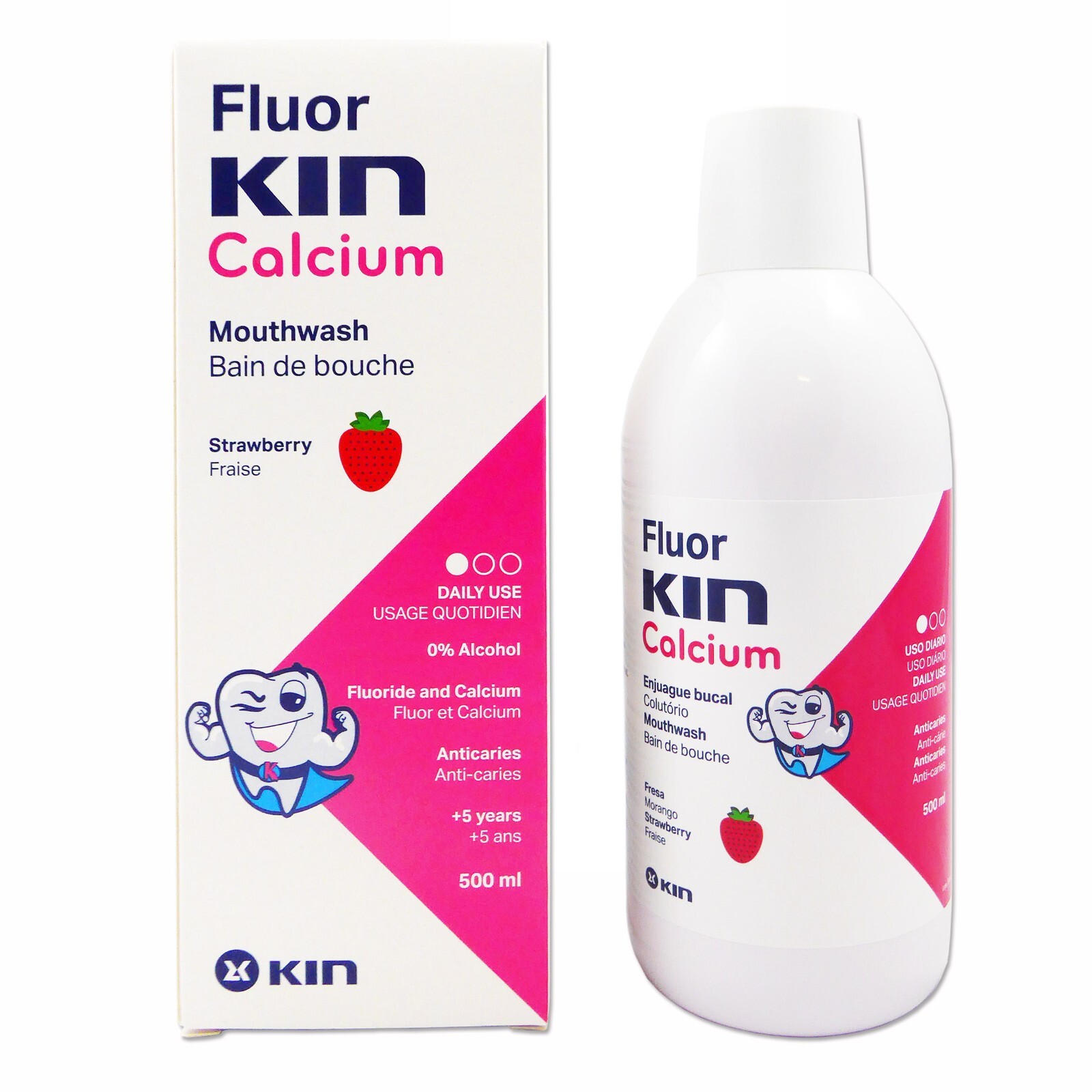 Fluor Kin Toothpaste & Mouthwash Bundle, for Children Strawberry ...