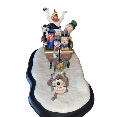 LOONEY TUNES LAUGHING ALL THE WAY SLEIGH FIGURINE RARE COLLECTIBLE 574/ ...