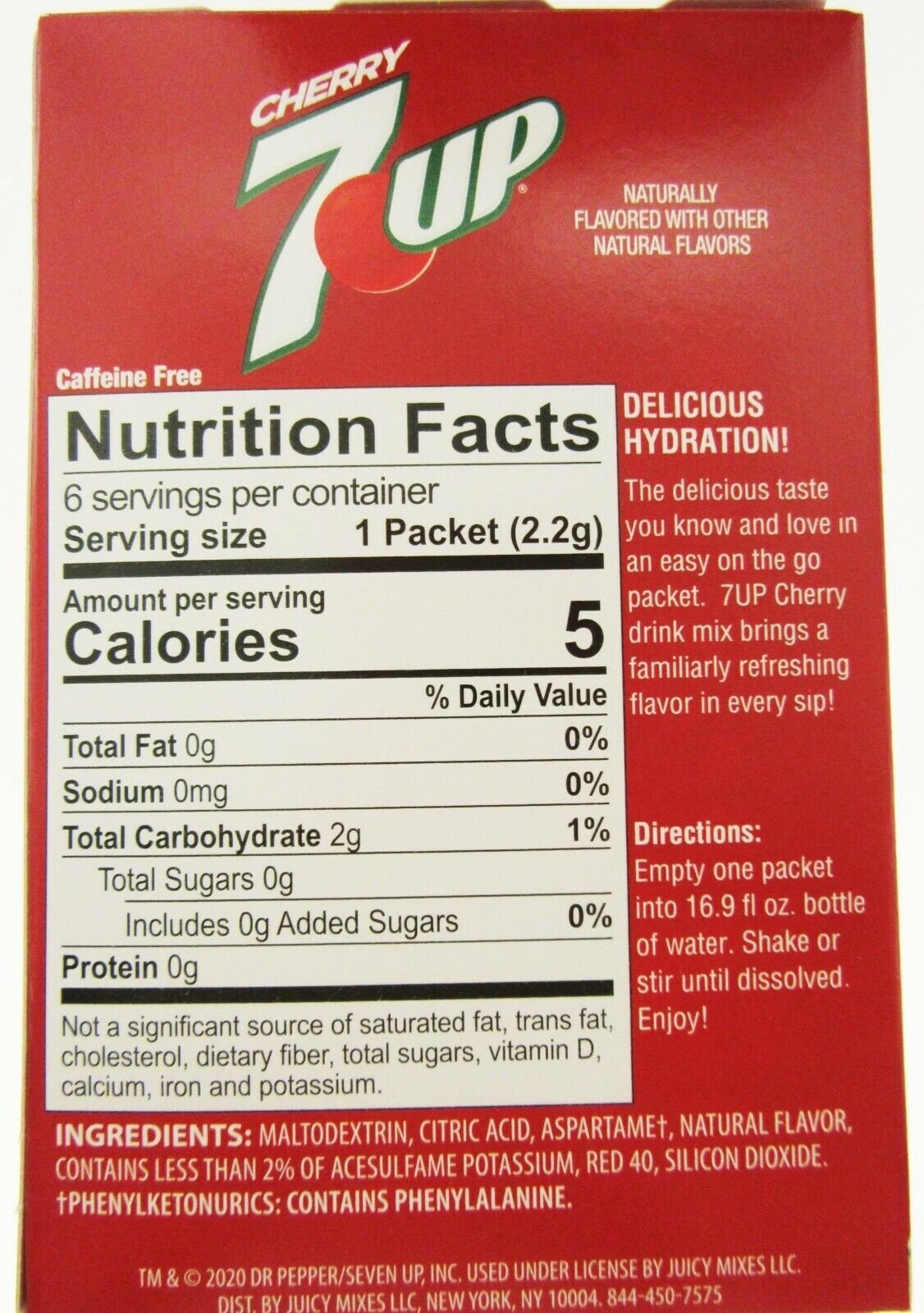 7up Cherry ~ Packets ~ Sugar Free ~ Drink Mix ~ Lot of 3 | eBay