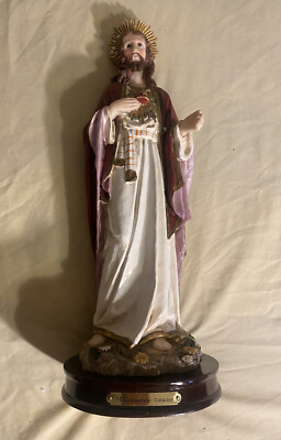 Beautiful Detailed Sacred Heart Of Jesus Statue 15” Tall Giovanni ...