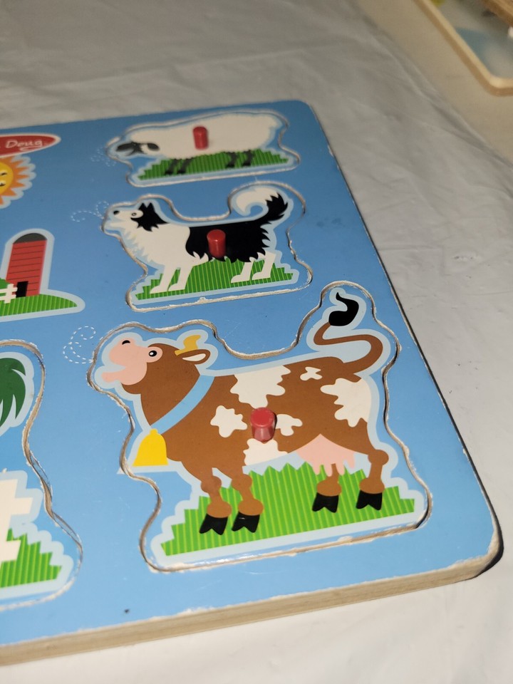Melissa & Doug Farm Animals Sound Puzzle 8 Pieces Toy | eBay