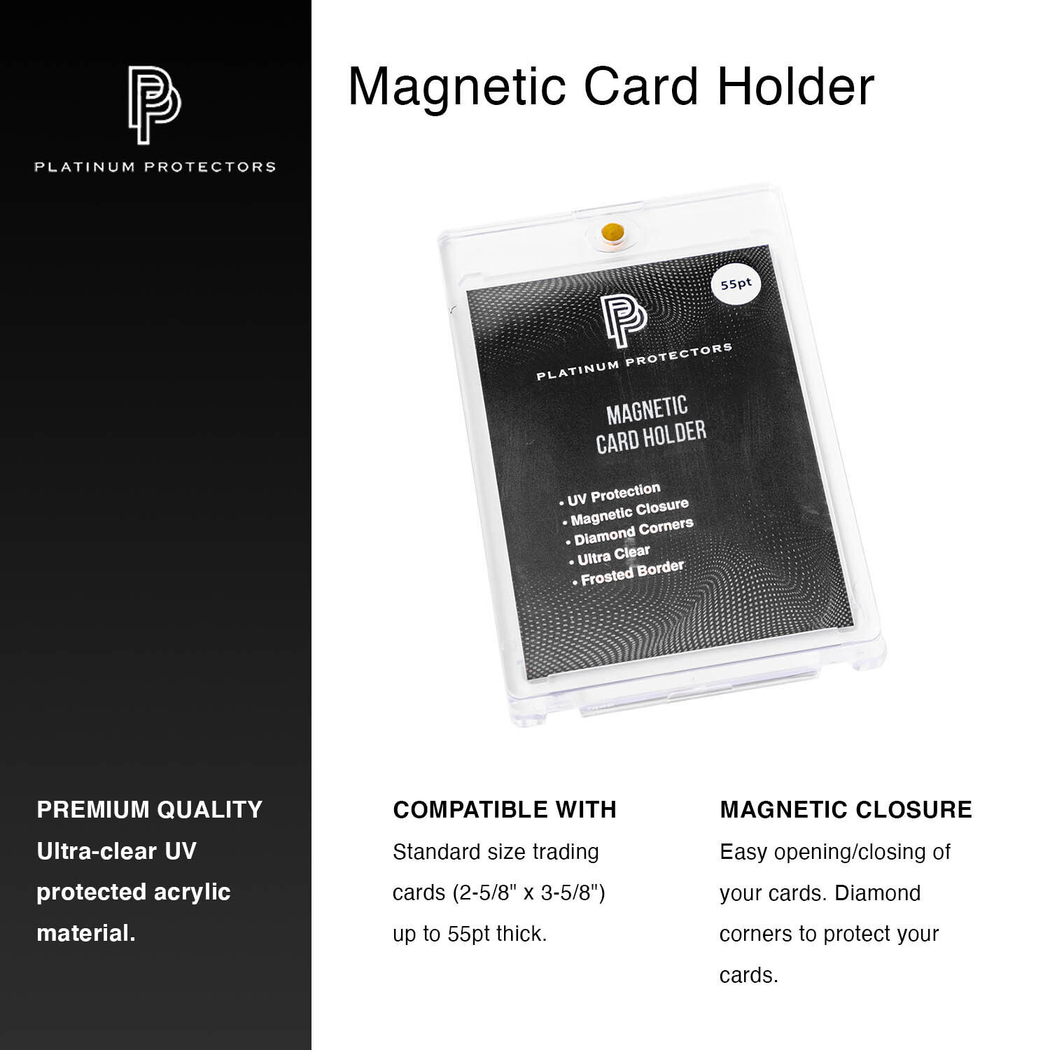 25 Pack Magnetic Card Holders for 55pt Trading Cards One Touch Fit | eBay