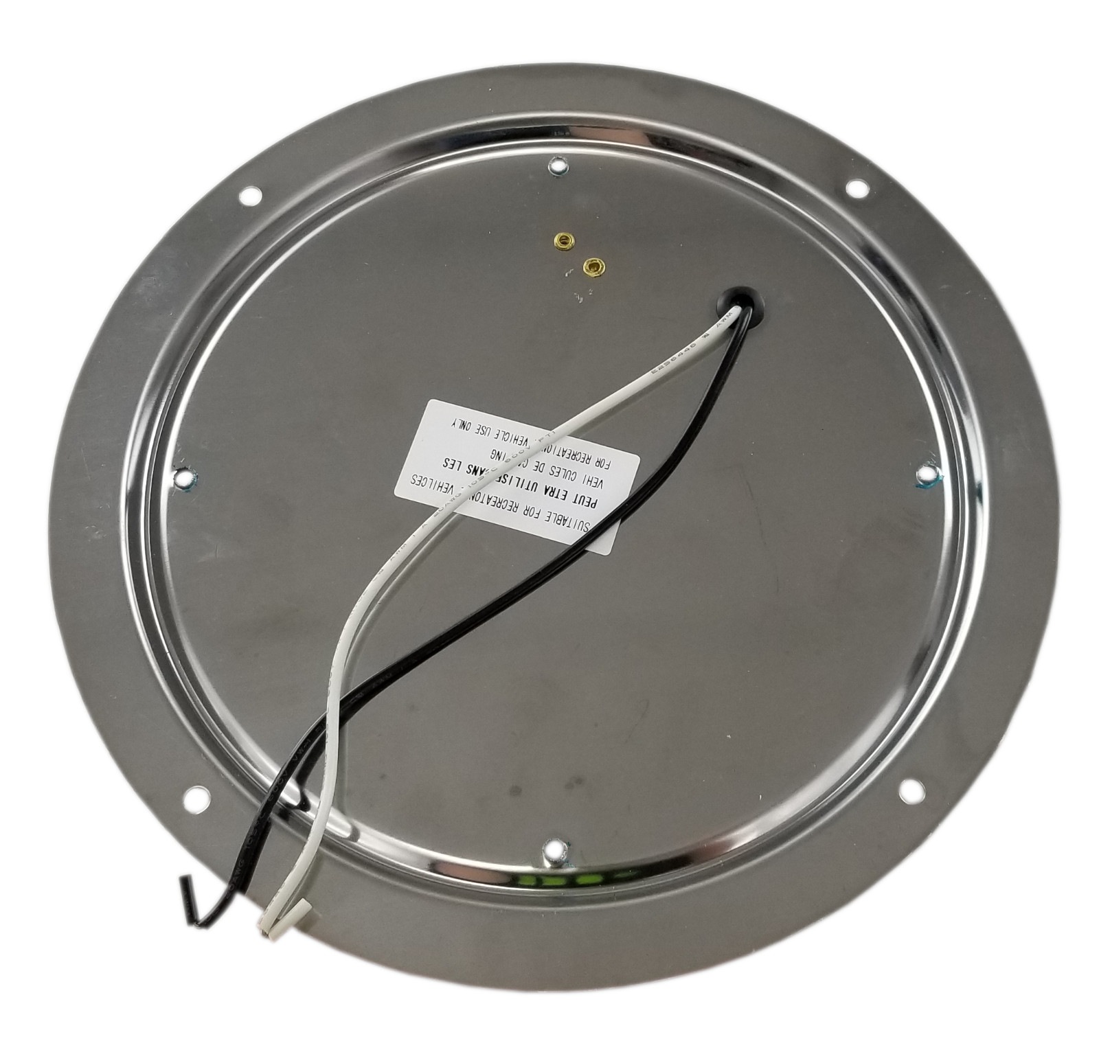 7" Clear Lens 8 5/8" Round STAINLESS Base Scare Utility Porch RV Camper ...