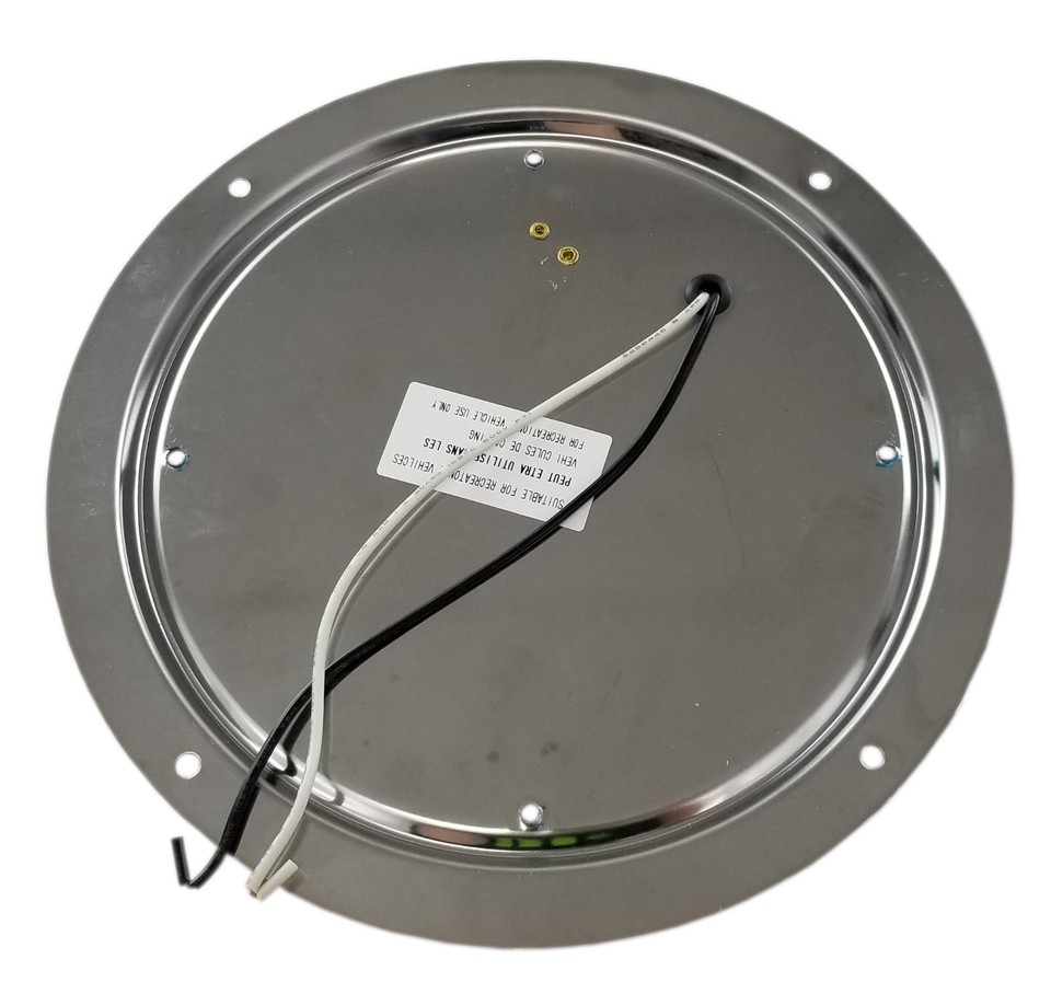 7" Clear Lens 8 5/8" Round STAINLESS Base Scare Utility Porch RV Camper ...