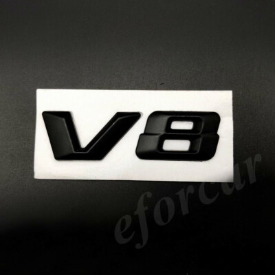 Metal Black V8 Car Side Emblem Badge Decal Stickers V12 Biturbo 4matic ...