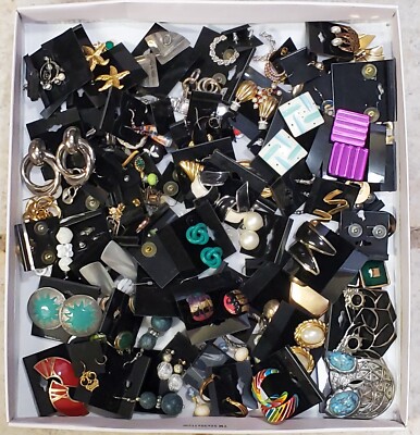 Huge Jewelry Lot Vintage TO Now CARDED EARRINGS READY FOR SALE MORE ...