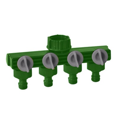 Kingfisher 4 Way Water Tap Converter Connector Splitter for Hose Pipe ...
