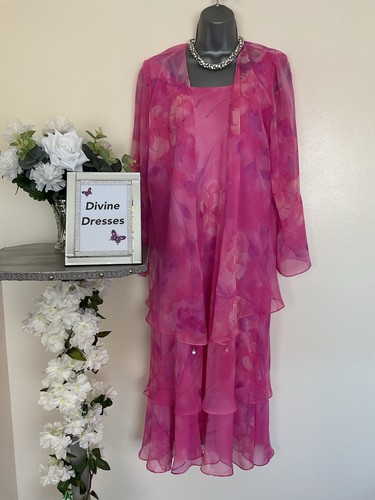 Cattiva BNWT Size 14/16 Pink Floaty Dress & Jacket RRP £375 Wedding ...