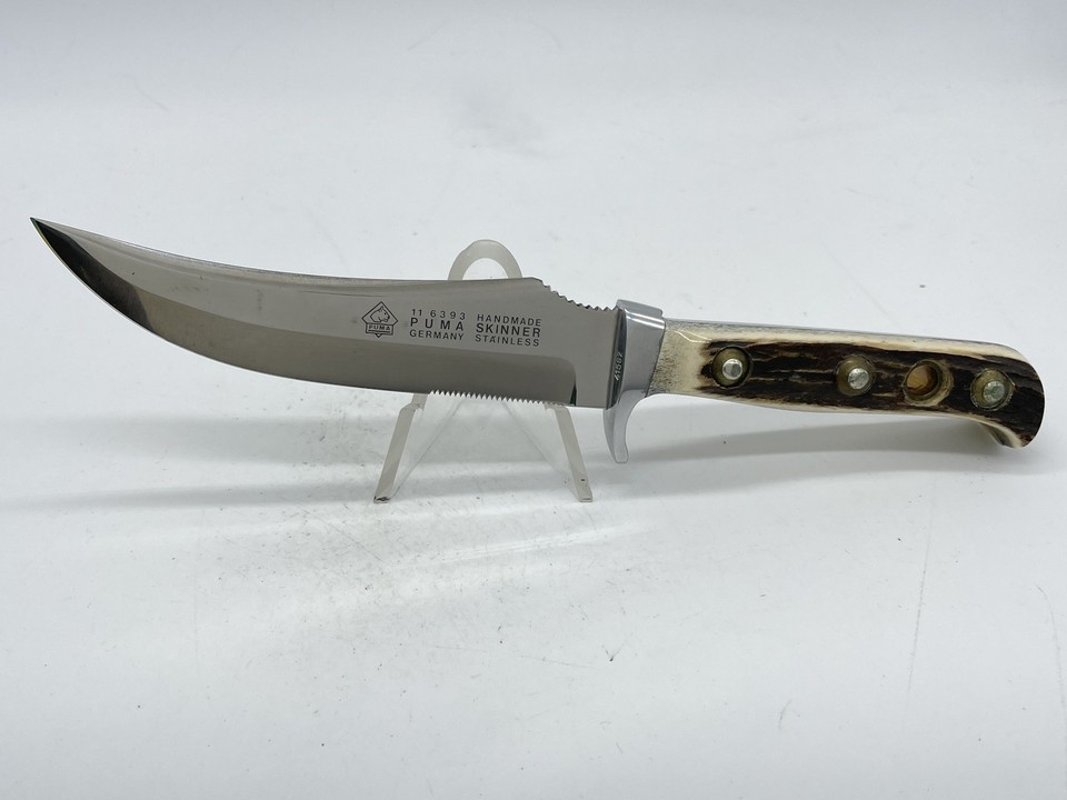 1985 PUMA Germany 6393 Genuine Stag Skinner w/ OMP Box | eBay