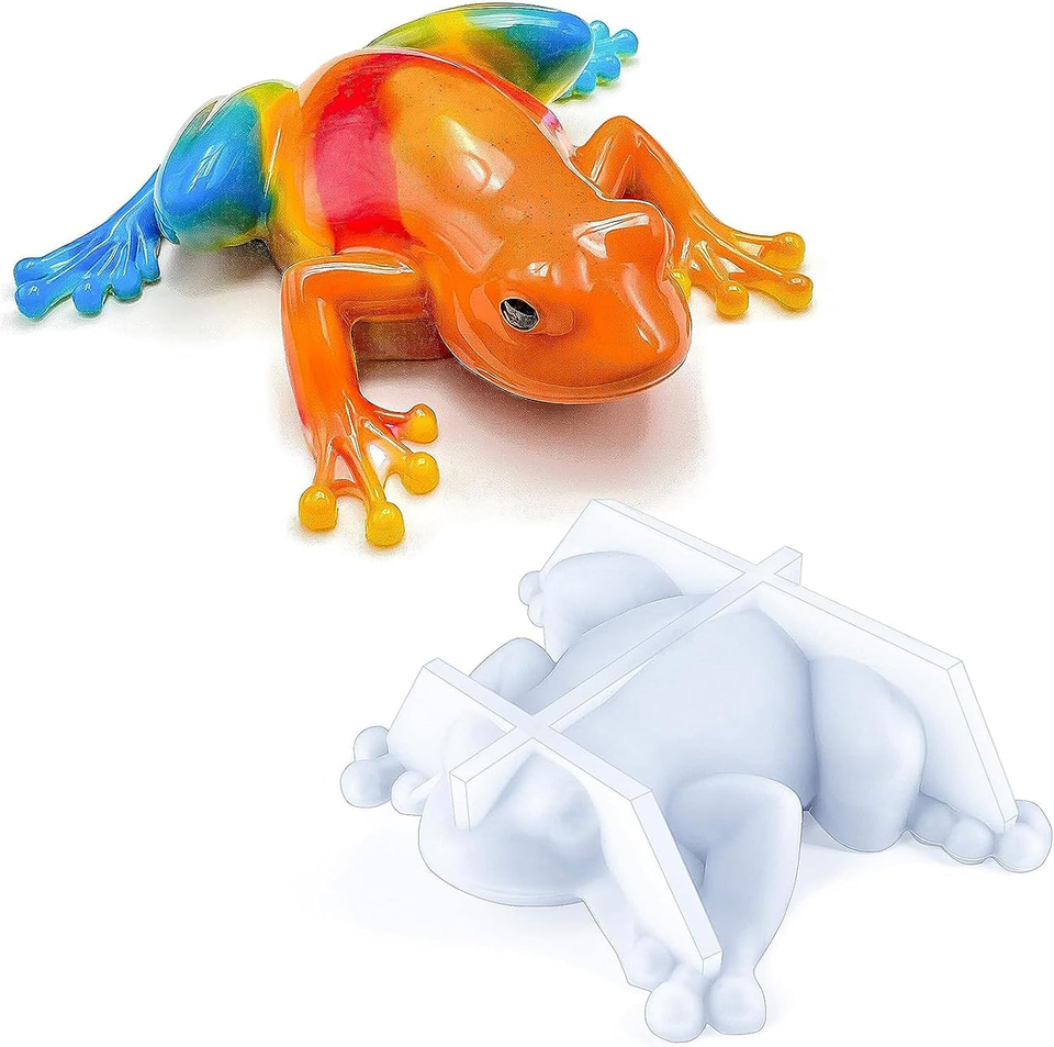 Cute Frog Resin Silicone Mold, 3D Three-Dimensional Animal Epoxy Resin ...