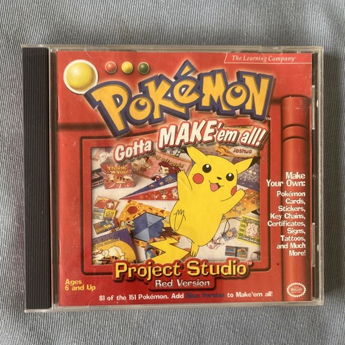 Pokémon Project Studio Red Version Gotta Make 'Em All! - CD-ROM | eBay