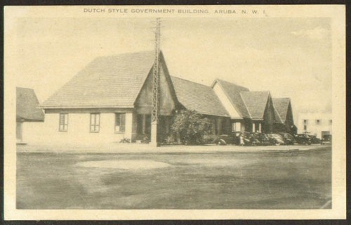 Dutch-style Government Building Aruba NWI postcard 1930s | eBay