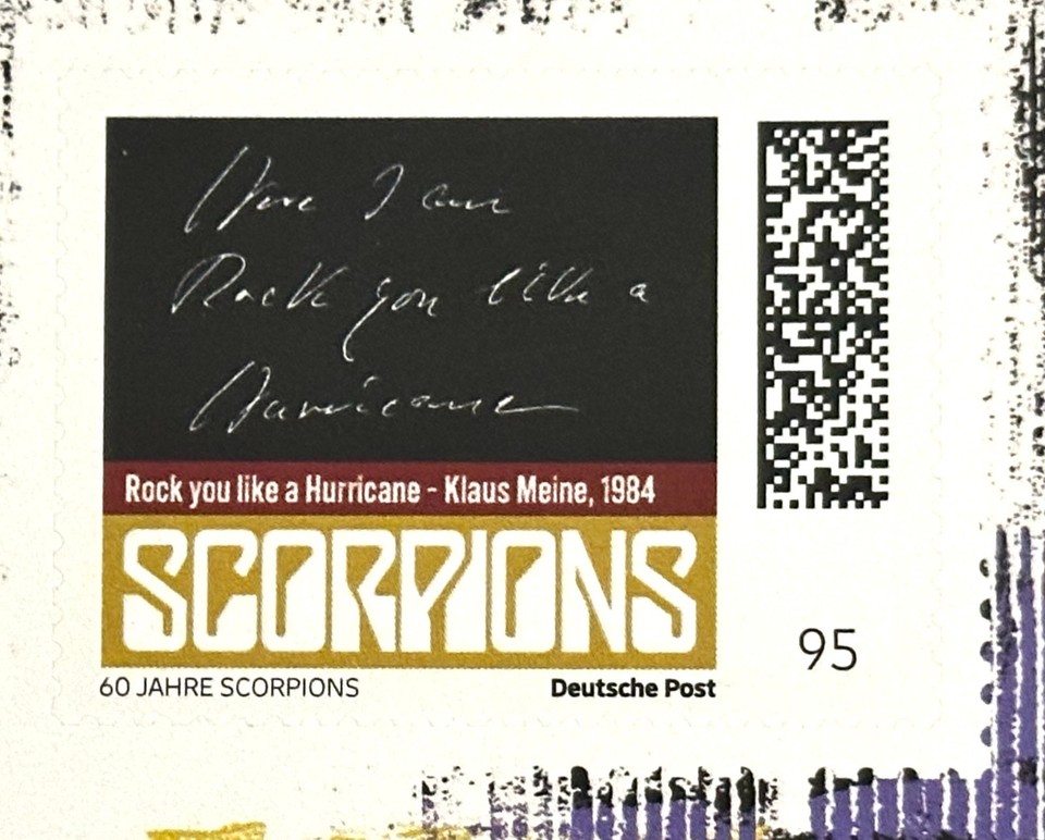 60 YEARS SCORPIONS GERMANY SPECIAL-EDITION STAMPS 2025/JULY SET of 4 ...