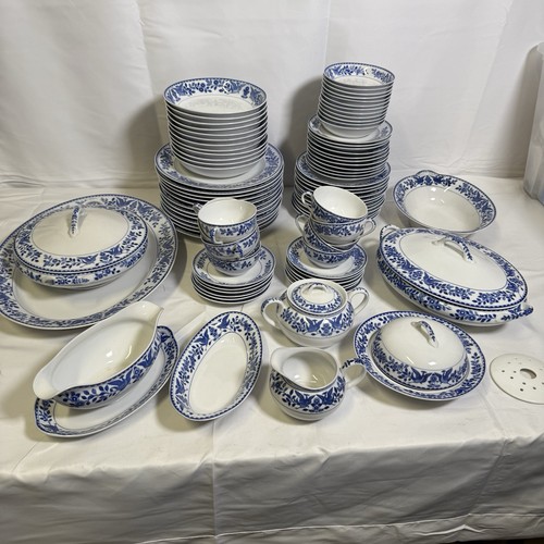Antique (1906) NIPPON Royal Sometuke 10733 Blue&White 94pc “Twin ...