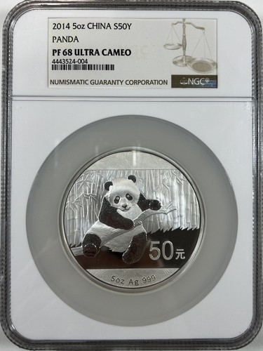 2014 China Panda 5 oz Proof Silver Panda NGC PF68 UC | eBay