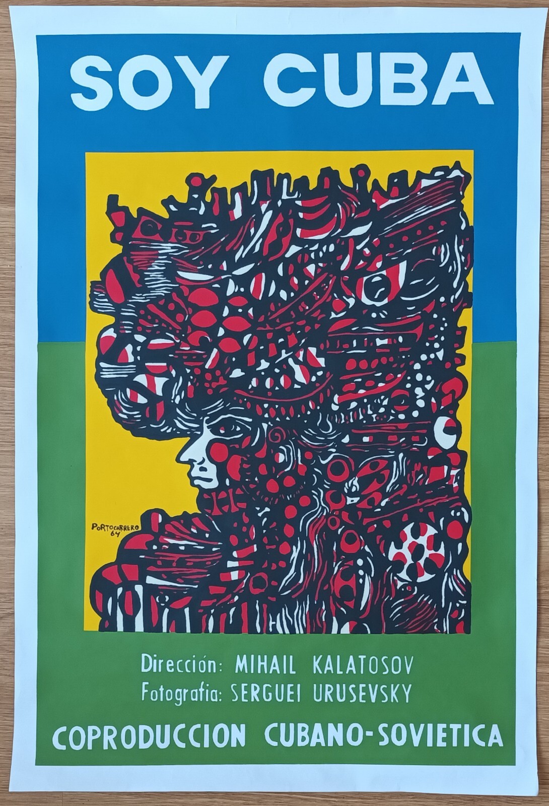 Soy Cuba ORIGINAL Silkscreen '80s Cuban ICAIC POSTER I Am Porto Carrero ...