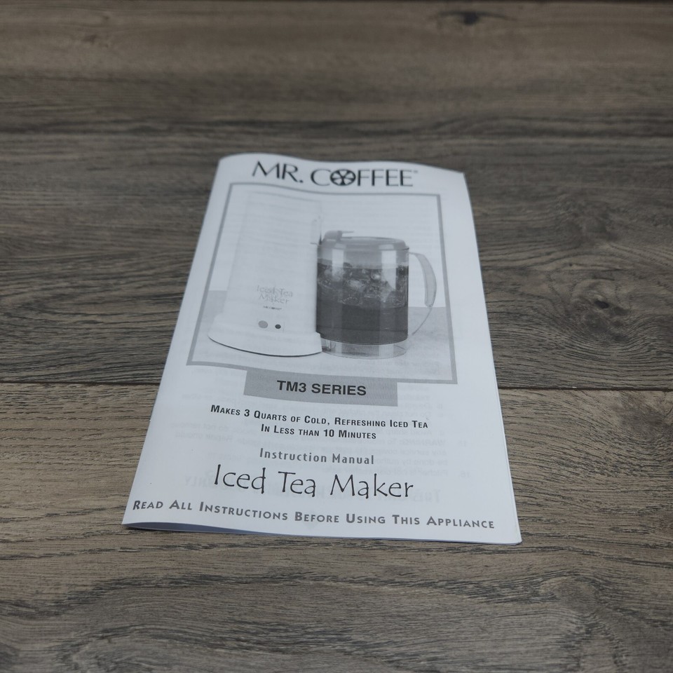 Mr. Coffee TM3 Series Teal 3 QT Iced Tea Maker w/ Pitcher ...